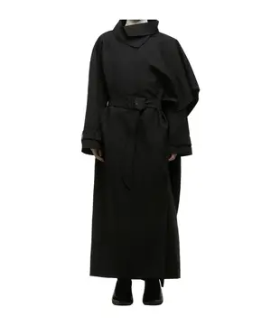 ENTIRE STUDIOS Long-sleeve Trench Coat With Belted Waist And Cuffs