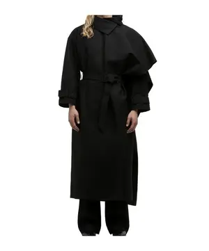 ENTIRE STUDIOS Long-sleeve Trench Coat With Belted Waist And Cuffs