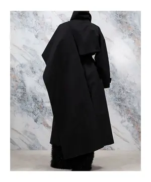 ENTIRE STUDIOS Long-sleeve Trench Coat With Belted Waist And Cuffs