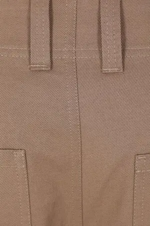Brunello Cucinelli Cropped Gabardine Chino Trousers - Brown