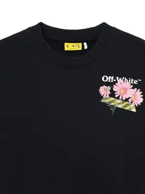 Off-White Daisy Print Crewneck Sweatshirt