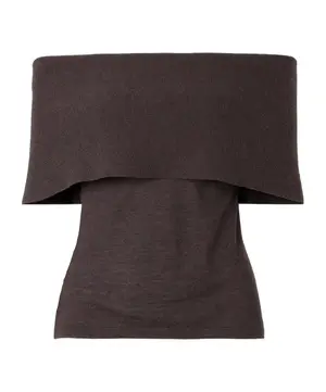 Arch4 Monroe Off-shoulder Cashmere Knit Sweater