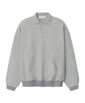 Fear Of God Signature 90s Polo Sweatshirt - Gray