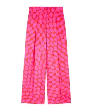 Dries Van Noten Polka Dot Wide-leg Pants - Purple-red
