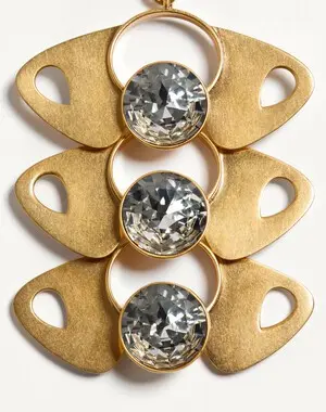 Valentino Garavani Metal And Crystal Pages Necklace