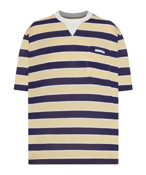 Prada Striped Crewneck T-shirt - Nude