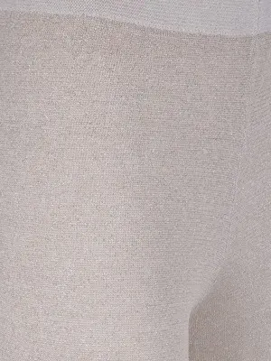 D.exterior Metallic Wide-leg Knitted Trousers - Gray
