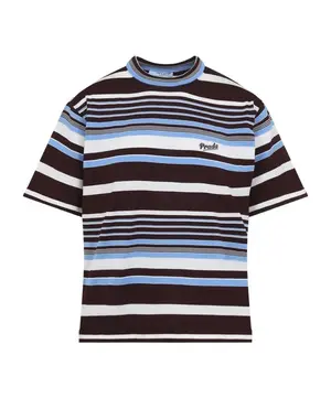 Prada Logo Detailed Striped Short-sleeved T-shirt - Black