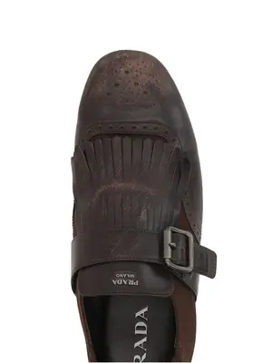 Prada Shuffle Fringed Monk Strap Shoes