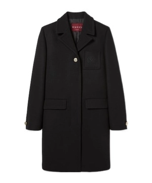 Gucci Single-breasted Batavia Coat With Interlocking G Patch