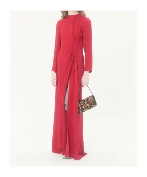 Valentino Garavani Long Sleeve Cady Couture Gown With Bow Detail