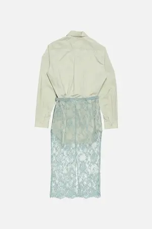 Acne Studios Lace Panel Shirt Dress