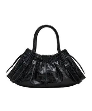 Marc Jacobs Croc Cristina Small Satchel Bag - Black