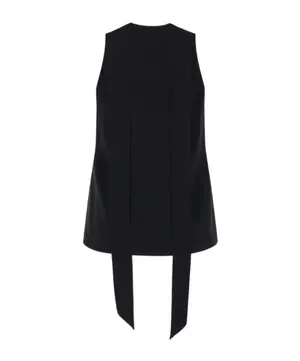 Raquel Diniz V-neck Sleeveless Blouse With Tie Detail