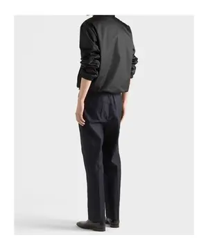 Prada Triangle-logo Button-up Coat