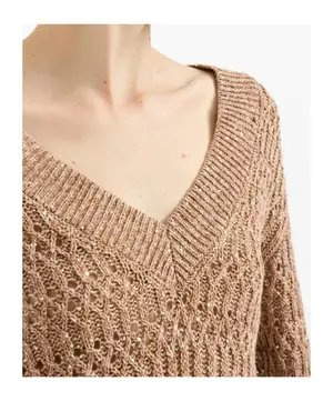 Brunello Cucinelli V-neck Ribbed Jumper