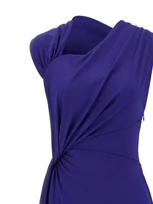 Victoria Beckham Asymmetrical Draped Midi Dress