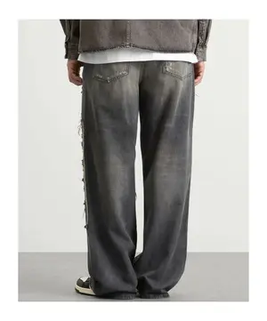 Amiri Distressed Baggy Jeans - Gray