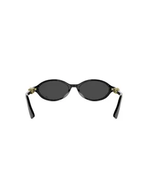 Dior Oval Frame Sunglasses With Branded Logo
