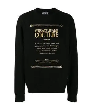 Versace Embroidered Logo Sweatshirt - Black