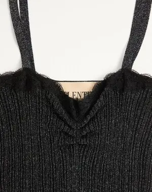 Valentino Garavani Lurex Knit Top With Sequin Details