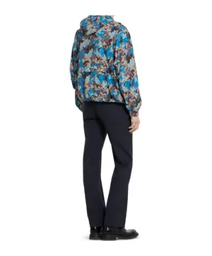 Gucci Gabardine Pants With Embroidered Logo - Dark Blue