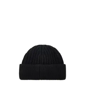 Gucci Wool Cashmere Beanie With Embroidery - Black