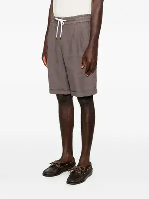 Brunello Cucinelli Pleated Drawstring Shorts - Black