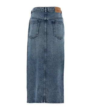 Isabel Marant Étoile Belted Denim Midi Skirt - Blue