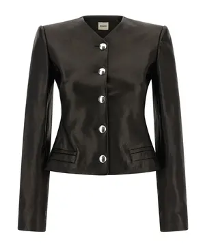 Khaite Nara Leather Jacket - Black