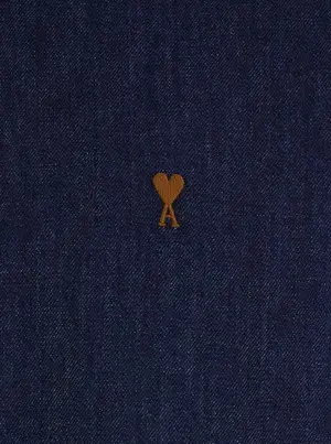 AMI Paris Denim De Coeur Shirt - Indigo