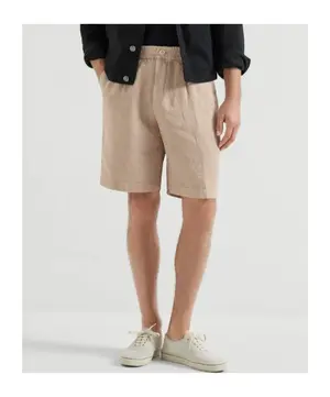 Brunello Cucinelli Elasticated Waistband Bermuda Shorts - Camel