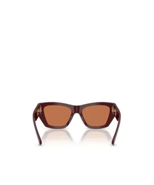 Burberry Cat Eye Geometric Frame Sunglasses - Bordeaux