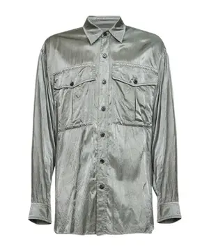 Dries Van Noten Long-sleeved Satin Shirt - Mint