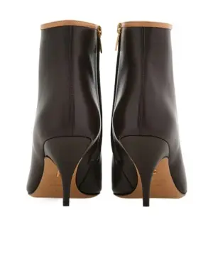 FERRAGAMO Pointed Toe Ankle Boots With Mini Bow Detail