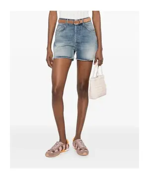 DONDUP Frayed Hem Denim Shorts