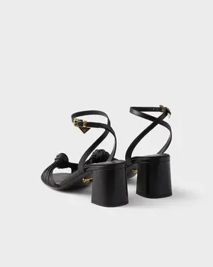 Prada Knotted Strap High Heel Sandals