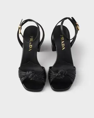 Prada Knotted Strap High Heel Sandals