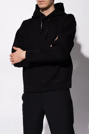 Emporio Armani Logo Embroidered Hooded Sweater