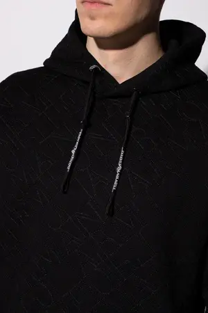 Emporio Armani Logo Embroidered Hooded Sweater