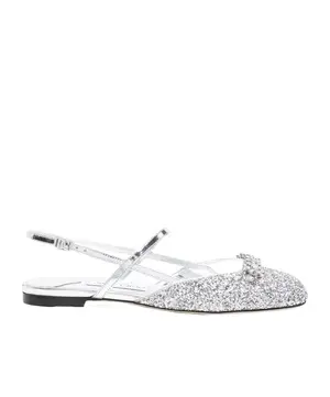JIMMY CHOO Round Toe Flat Sandals