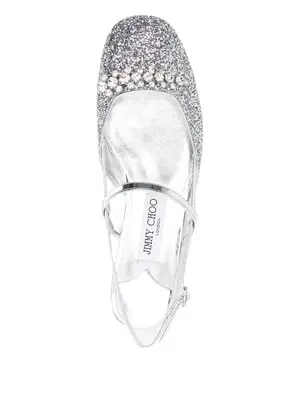 JIMMY CHOO Round Toe Flat Sandals