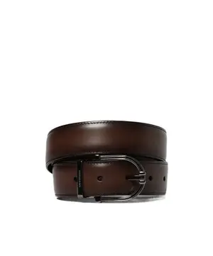FERRAGAMO Double-sided Leather Belt - Black