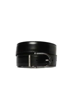 FERRAGAMO Double-sided Leather Belt - Black
