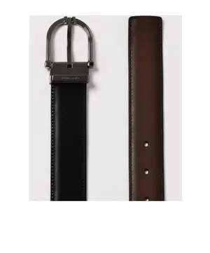 FERRAGAMO Double-sided Leather Belt - Black