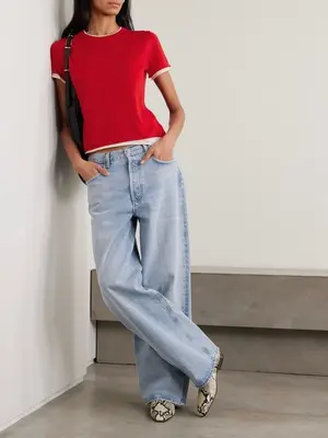 Arch4 Selcombe Knitted T-shirt - Red