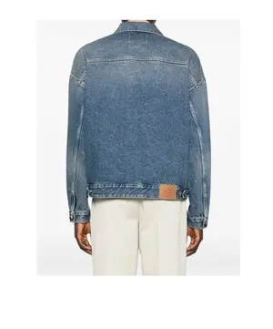 Prada Zip-up Denim Jacket - Blue