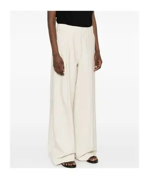 Dries Van Noten Pinstriped Wide-leg Trousers - Ecru