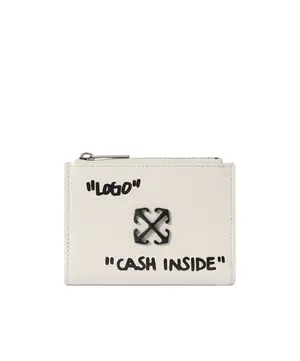Off-White Jitney Quote Zipped Bifold Wallet - White