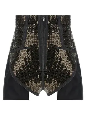 Rick Owens Sequined High-waisted Skirt